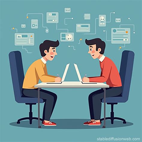 Create An Image Depicting Two People Performing A Parallel Programming
