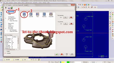cara membuat toolpath drilling twist drill dengan mastercam x5