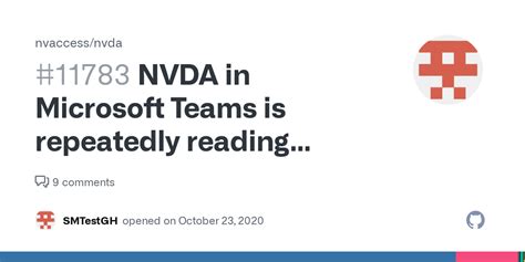 NVDA In Microsoft Teams Is Repeatedly Reading Menu Chat Landmark Main Region And Toggling