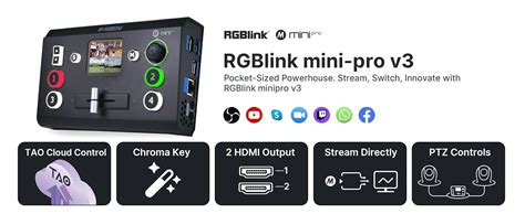 Amazon Com RGBlink Mini Pro V Video Mixer Switcher With X K HDMI Inputs Dual HDMI USB