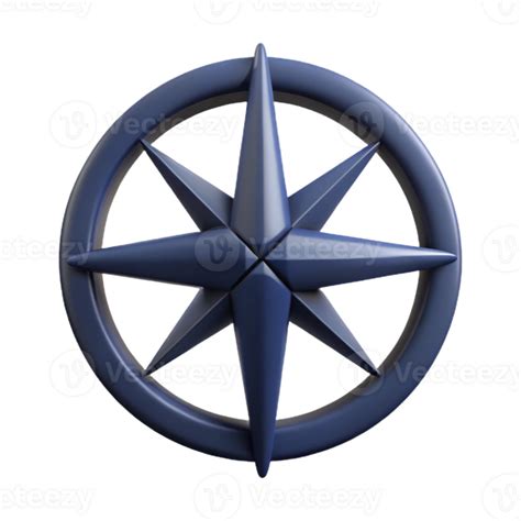 3d Render Eight Pointed Star Compass 54309832 Png