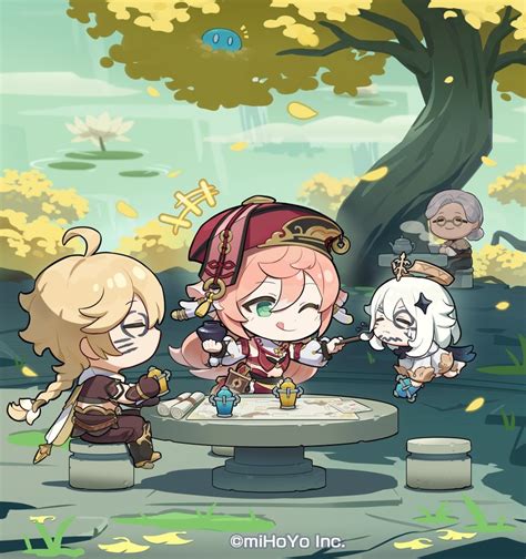 Aether Paimon Yanfei And Madame Ping Genshin Impact Danbooru