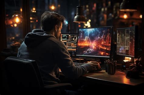 A Man Analyzing Stock Market Trading Graphs Chart On Computer Screen 113 Photo 16509