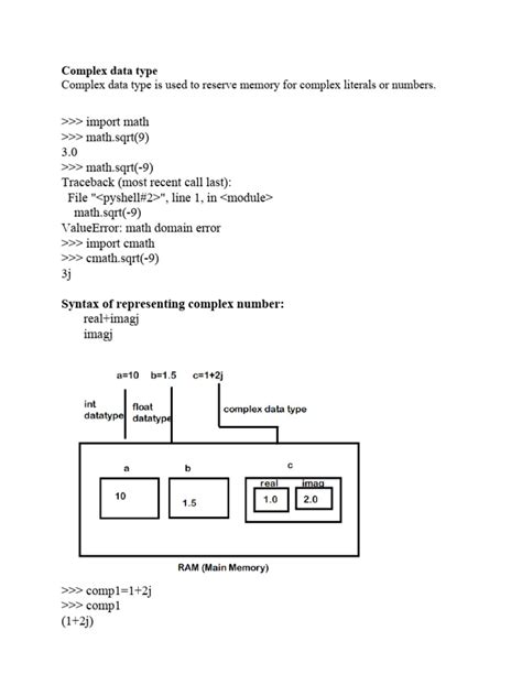 Complex Data Type Is Used To Reserve Memory For Complex Literals Or