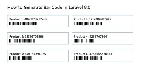 How To Generate Bar Code In Laravel 80 Example Tutorial Codesnipeet