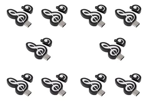 10x Usb 2 0 Stick Cute Cartoon Memory Stick Music Notes Symb Parcelamento Sem Juros