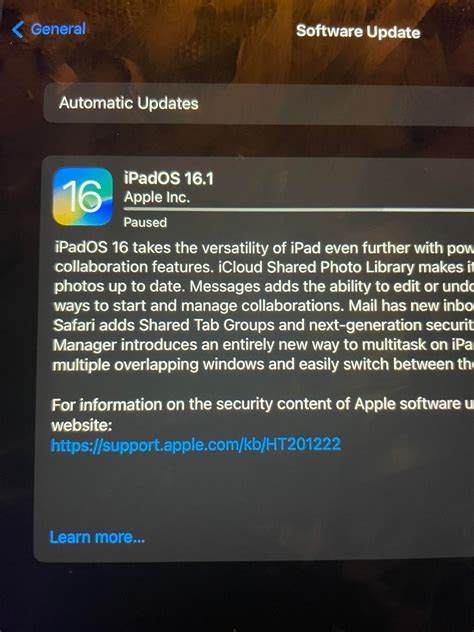 Im Trying To Install Ipados 161 Why Does It Say Paused Rios