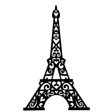 Eiffel Tower SVG Heart Eiffel Tower SVG Paris SVG Cut File For Cricut Silhouette Etsy Paris
