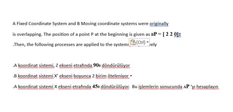 A Fixed Coordinate System And B Moving Coordinate