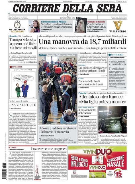 Corriere Della Sera Newspaper Subscription Pressreader