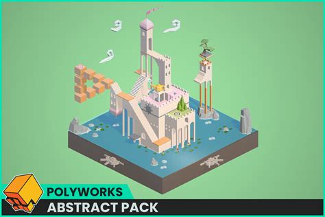 Low Poly Abstract Pack Polyworks 3d Fantasy Unity Asset Store