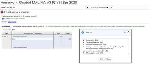 Solved Homework Graded Mal Hw 3 [ch 3] Spr 2020 Score 0