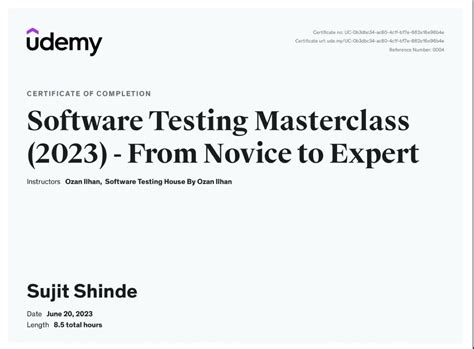 Completed A Software Testing Course Sujit Shinde Posted On The Topic