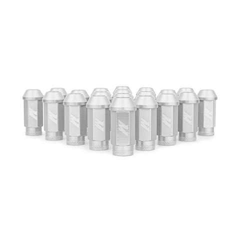 Mishimoto Aluminum Locking Lug Nuts M12x125 20pc Set Silver 5 Star