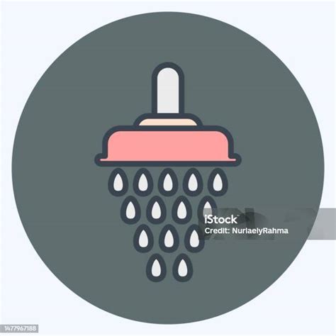 아이콘 샤워 이드 알 피트르 기호와 관련이 있습니다 무슬림 라마단 간단한 그림 가정 생활에 대한 스톡 벡터 아트 및 기타 이미지