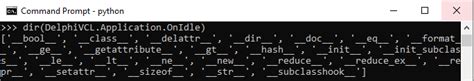 what does the onidle event in delphivcl application do