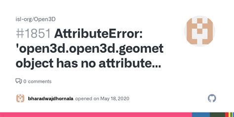 Attributeerror Open3dopen3dgeometryvoxelgrid Object Has No Attribute Ndim · Issue 1851