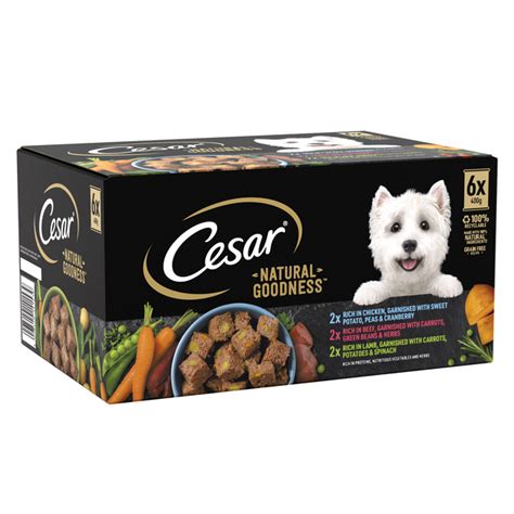 Cesar Tin Nat Goodness Mix Loaf 6x400g Back To The Pets