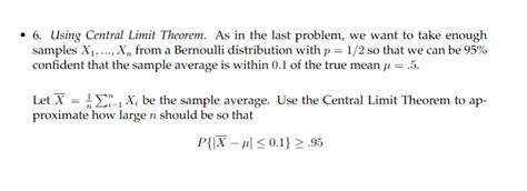 Solved Using Central Limit Theorem As In The Last Chegg