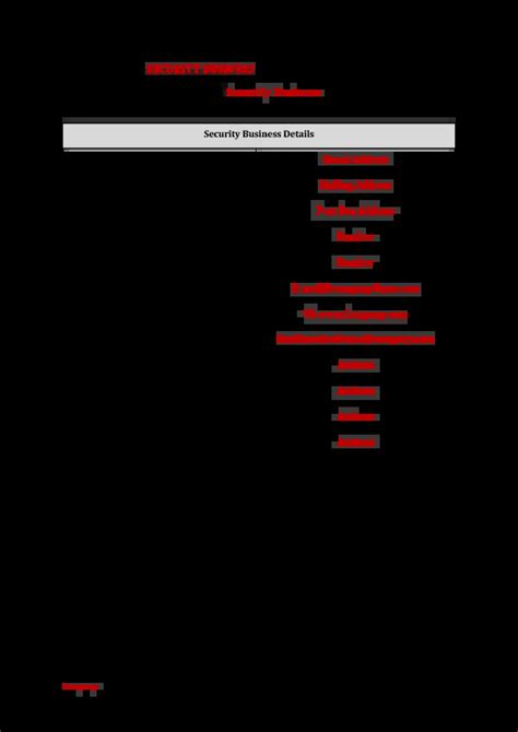 Security Guard Employee Handbook Template