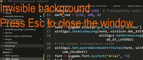 How To Make A Fully Transparent Window With Pygame Python Programming
