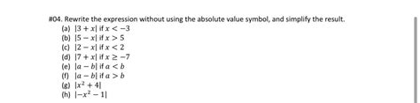 Solved 04 ﻿rewrite The Expression Without Using The