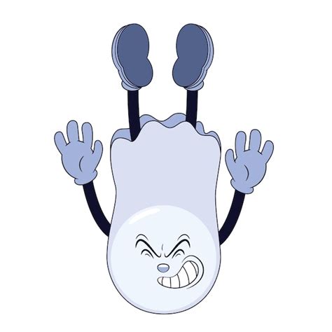 Premium Vector Cute Ghost Falling Down At High Speed In Retro Comic