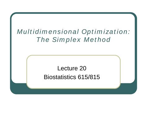 Pdf Simplex Optimisation Dokumen Tips