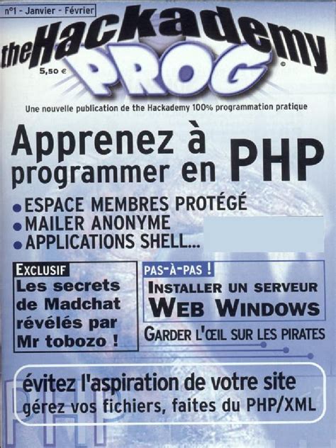 the hackademy prog apprendre programmer en php pdf