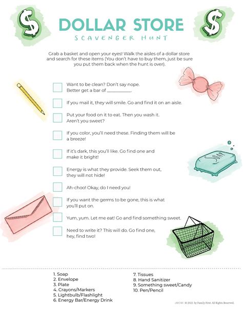 Mall Scavenger Hunt List Printable Holiday Mall Scavenger Hunt For