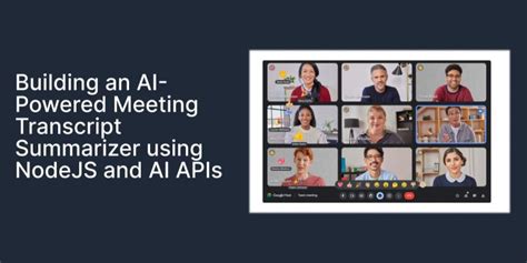 Amrinder Singh On Linkedin Building An Ai Powered Meeting Transcript Summarizer Using Nodejs
