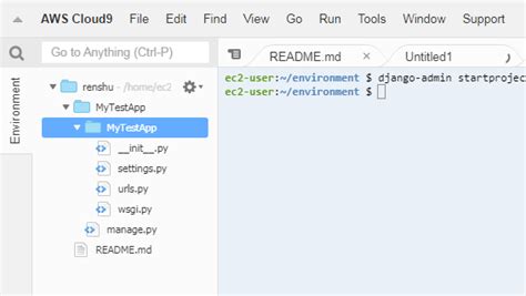 aws cloud9でdjangoを開発する hornet 静岡拠点のweb、ホームページ制作