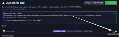 Assigned Ownership Sourcegraph Docs