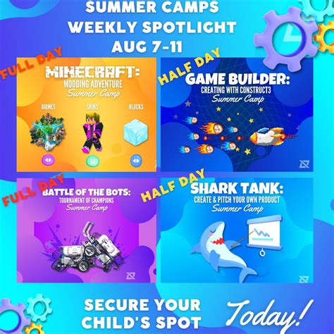 Aug 6 Icode Summer Camp Schedule For Week Aug 7 11 Buy Now Pay Later Bridgewater Nj Patch