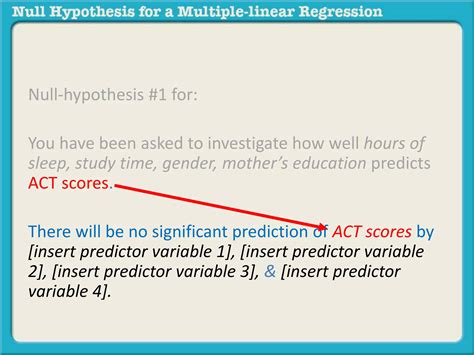 Null Hypothesis For Multiple Linear Regression Pptx