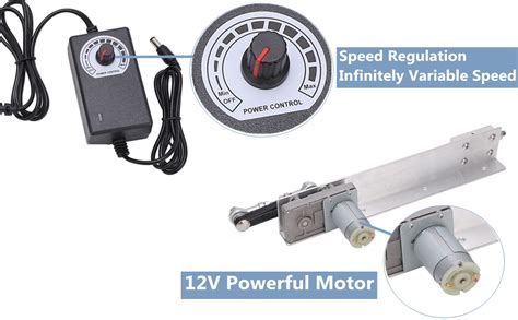 Reciprocating Linear Actuator 12V Adjustable Stroke 1 2 To 6 Variable Speed Reciprocating Cycle