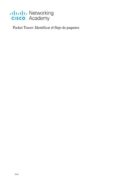 1219 Packet Tracer Identify Packet Flow Ilm Pdf Enrutador