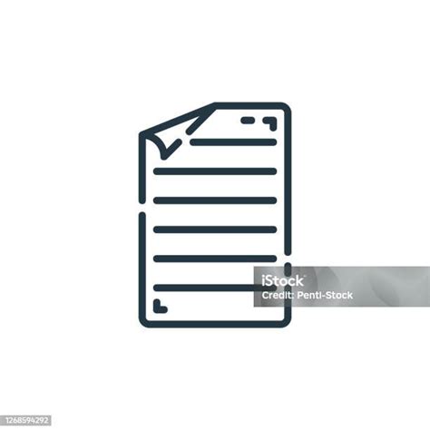 흰색 배경에서 격리된 문서 벡터 아이콘입니다 웹 사이트 디자인 및 모바일 앱 개발을 위한 개요 씬 라인 문서 아이콘 얇은 줄 문서 개요 아이콘 벡터 그림입니다 0명에 대한