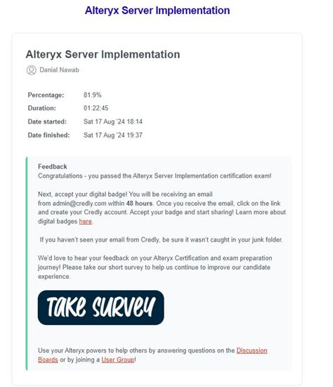 Alteryx Dataanalytics Certification Serverimplementation Continuouslearning Datadriven