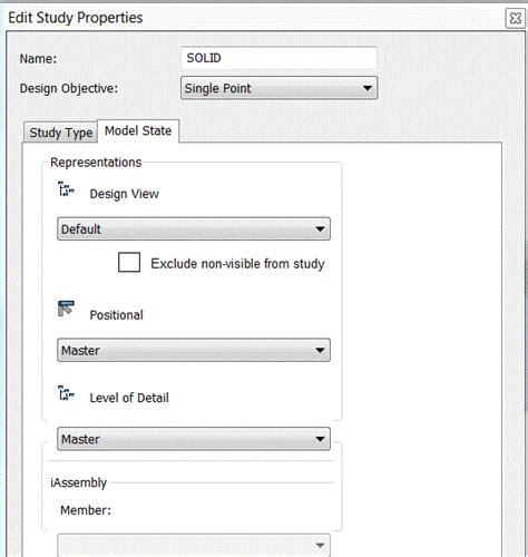 Fea Exclude From Study When Using View Representation Autodesk