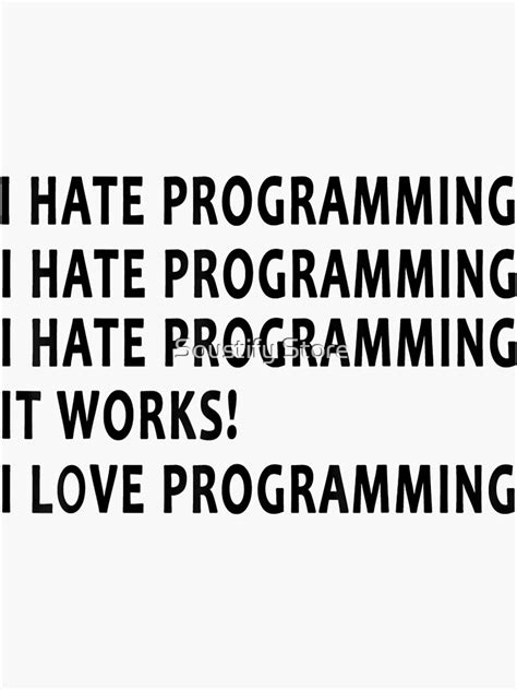 I Hate Programming Sticker For Sale By Najmatayib Redbubble
