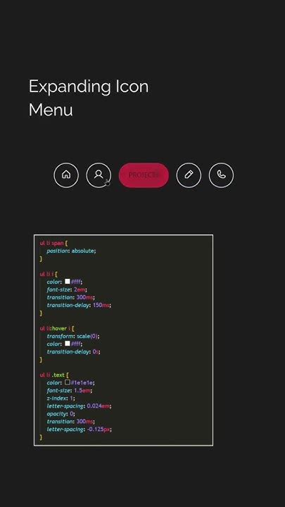 Expanding Icon Menu Webdevelopment Codinglife Csscoding