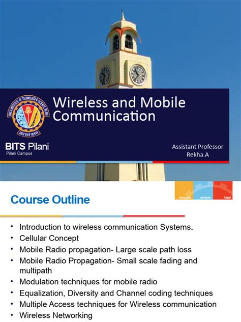 Lecture 1 Wmc Pdf Wireless Wi Fi