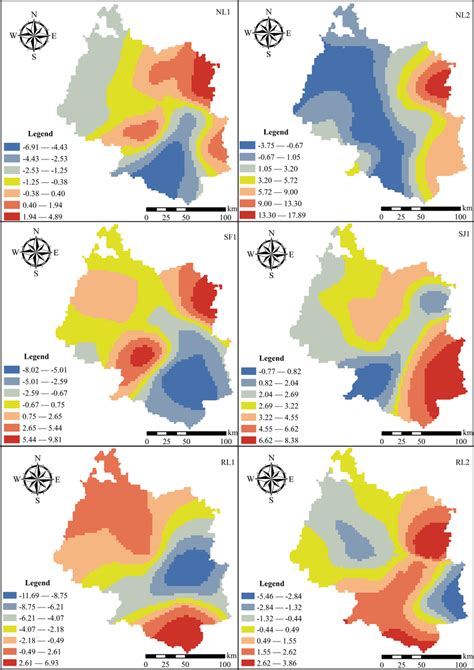 Coefficients Of Geographically Weighted Regressions Of Different