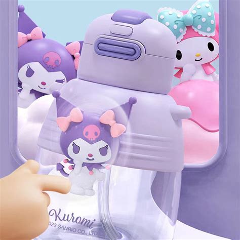 sanrio character rotating sipper water bottle kawaiienvy