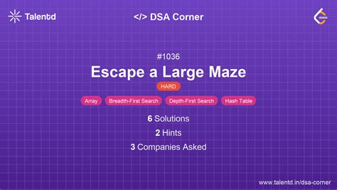 Escape A Large Maze DSA Problem Talentd