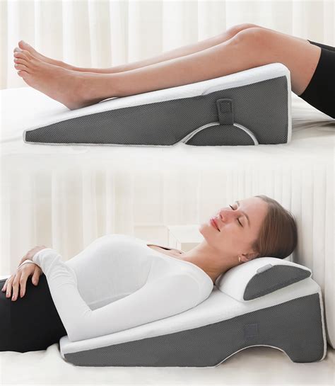 Fsce Bed Wedge Pillow For Sleeping 20 In 1 Adjustable