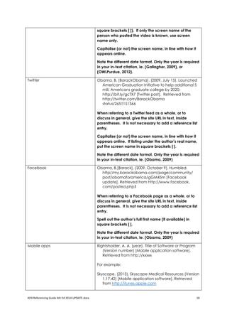 Apa Referencing Guide 6th Ed 2014 Update PDF