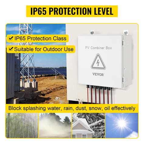 VEVOR Solar Combiner Box PV Combiner A String Plastic For Solar Panel Kit VEVOR AU