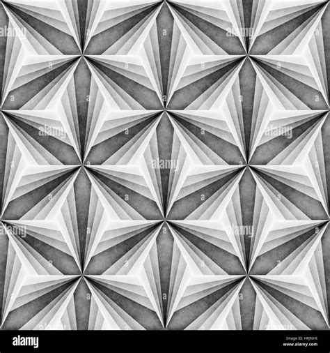 Seamless Monochrome Pattern Grungy Geometric Shapes Tiling Abstract Stylish Background Stock